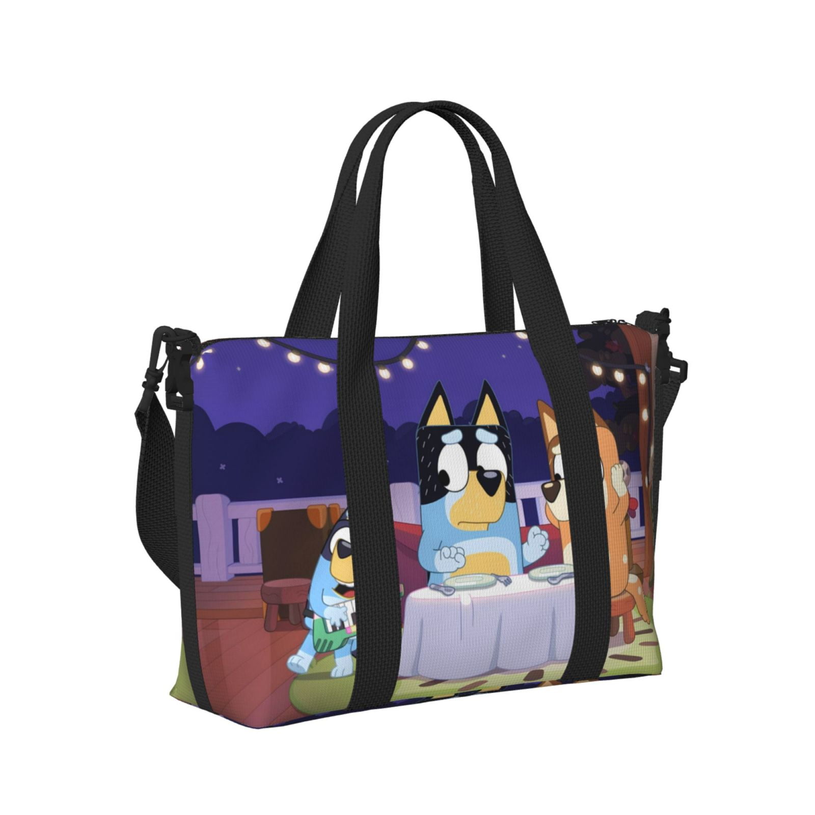 Doayai Bluey Print Travel Duffle Bag, Waterproof Weekender Bag,Carry On ...