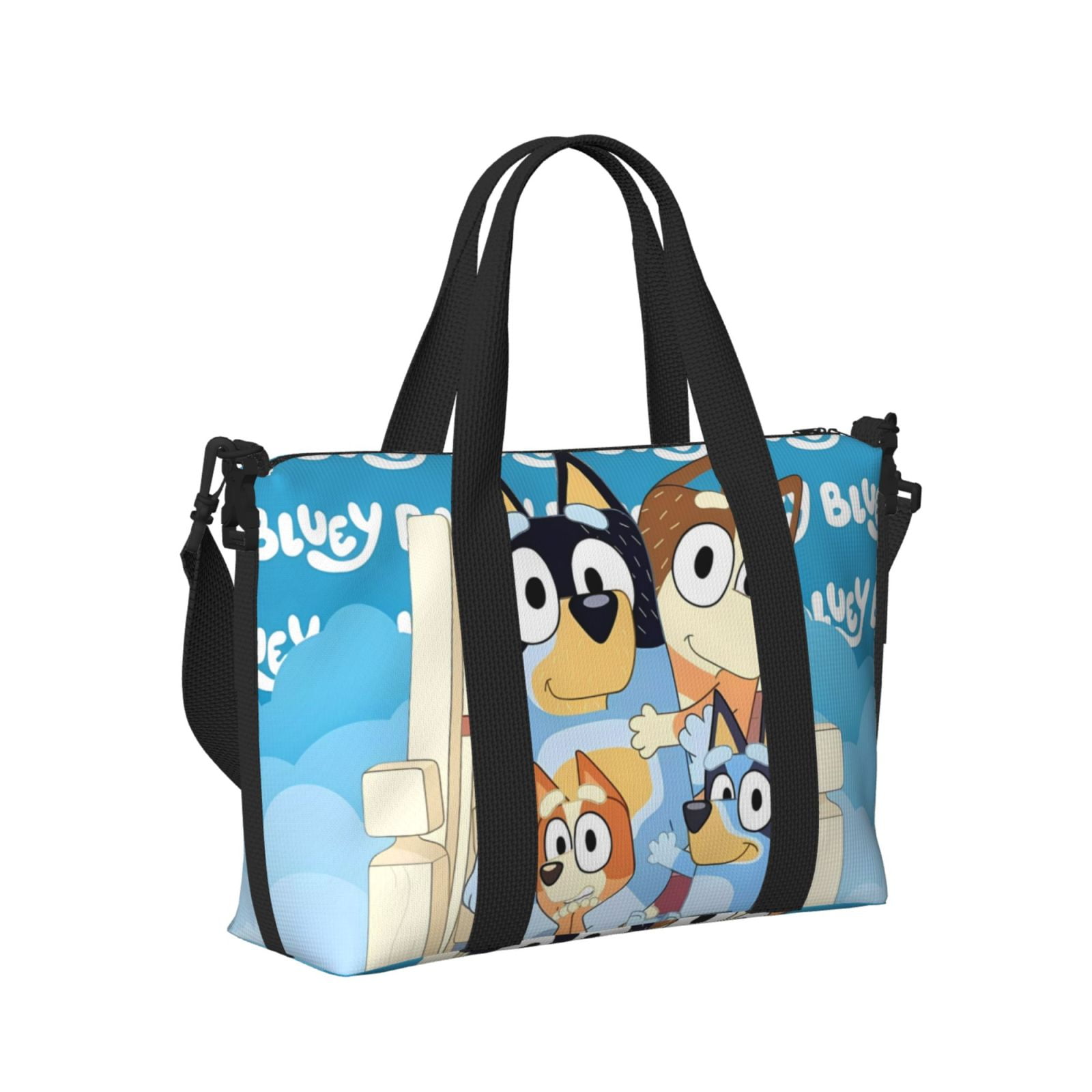 Doayai Bluey Print Travel Duffle Bag, Waterproof Weekender Bag,Carry On ...