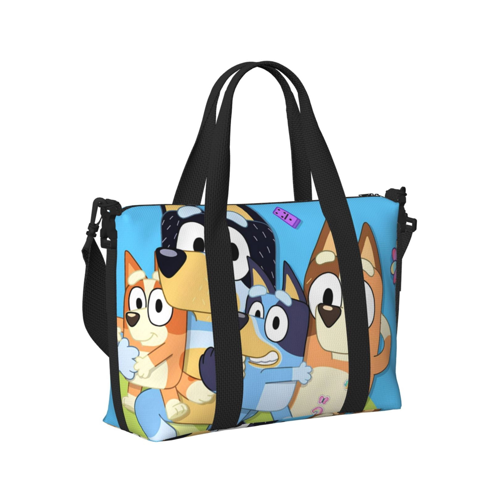 Doayai Bluey Print Travel Duffle Bag, Waterproof Weekender Bag,Carry On ...