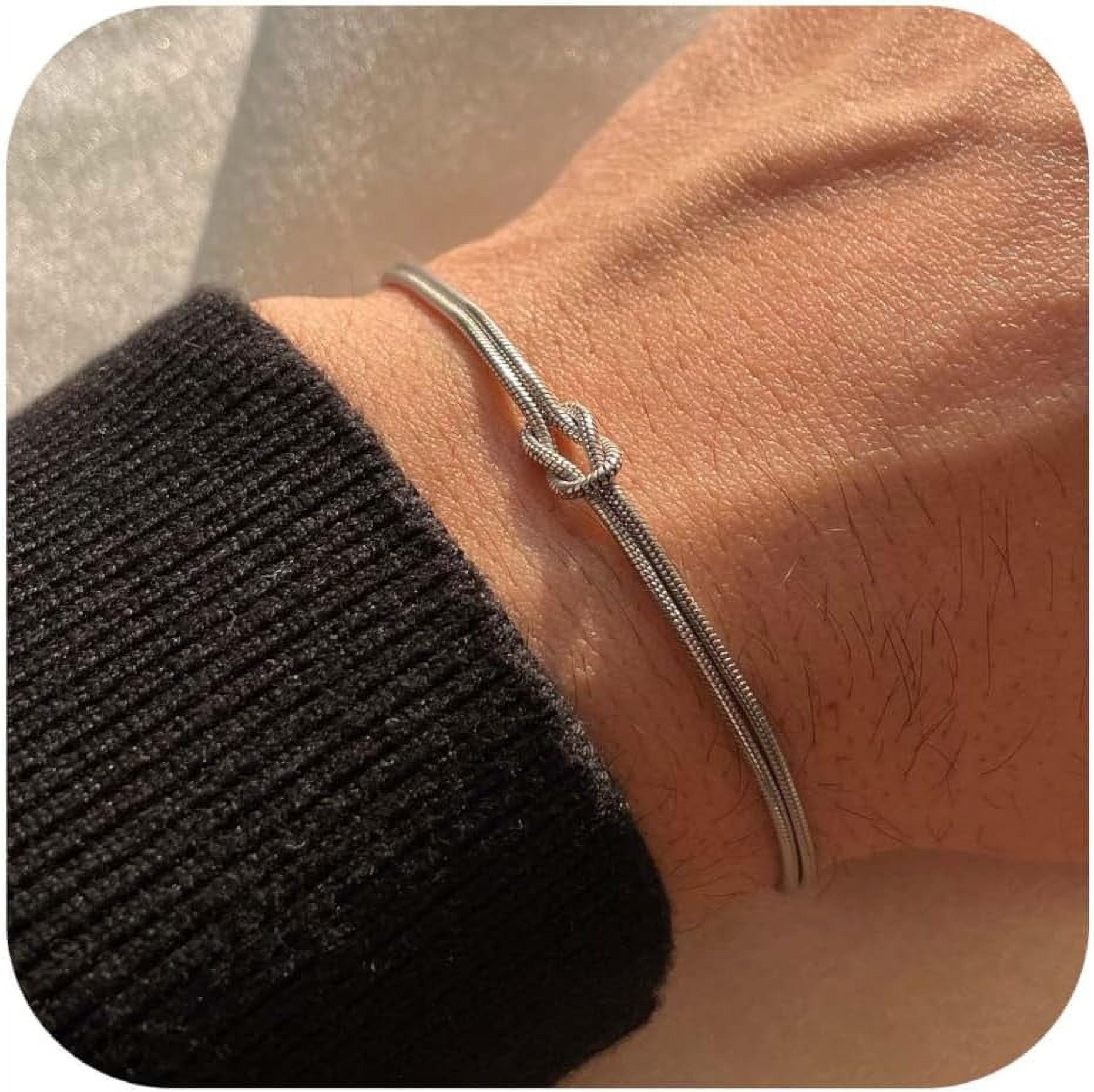 DobGot Bracelets For Women Matching Bracelets For Couples Love Knot ...