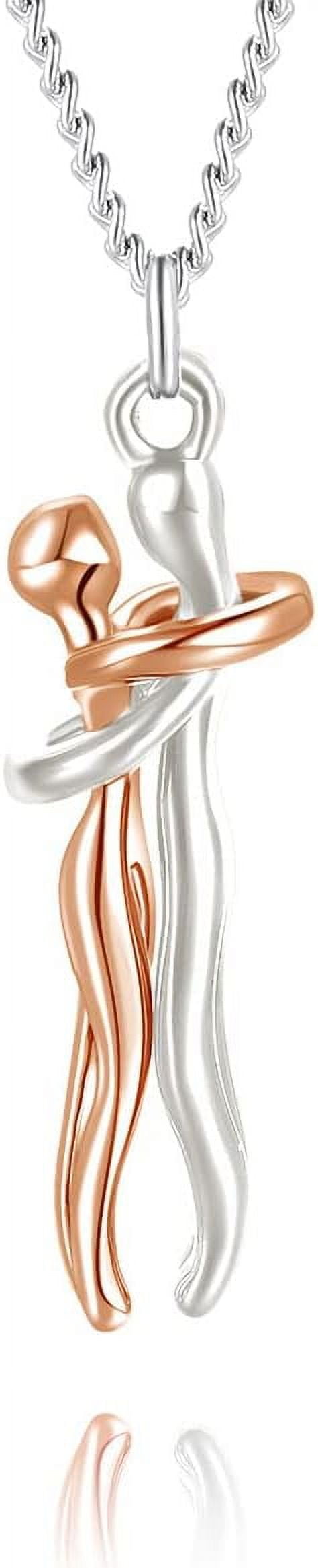 DobGot Couple Snuggle Hug Necklace For Woman Man Personality Abstract ...