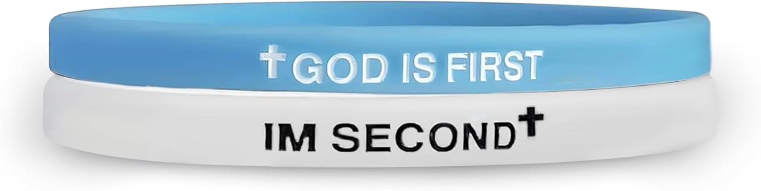 DobGot God Is First Bracelet For Men Women, Im Second, Christian Rubber ...
