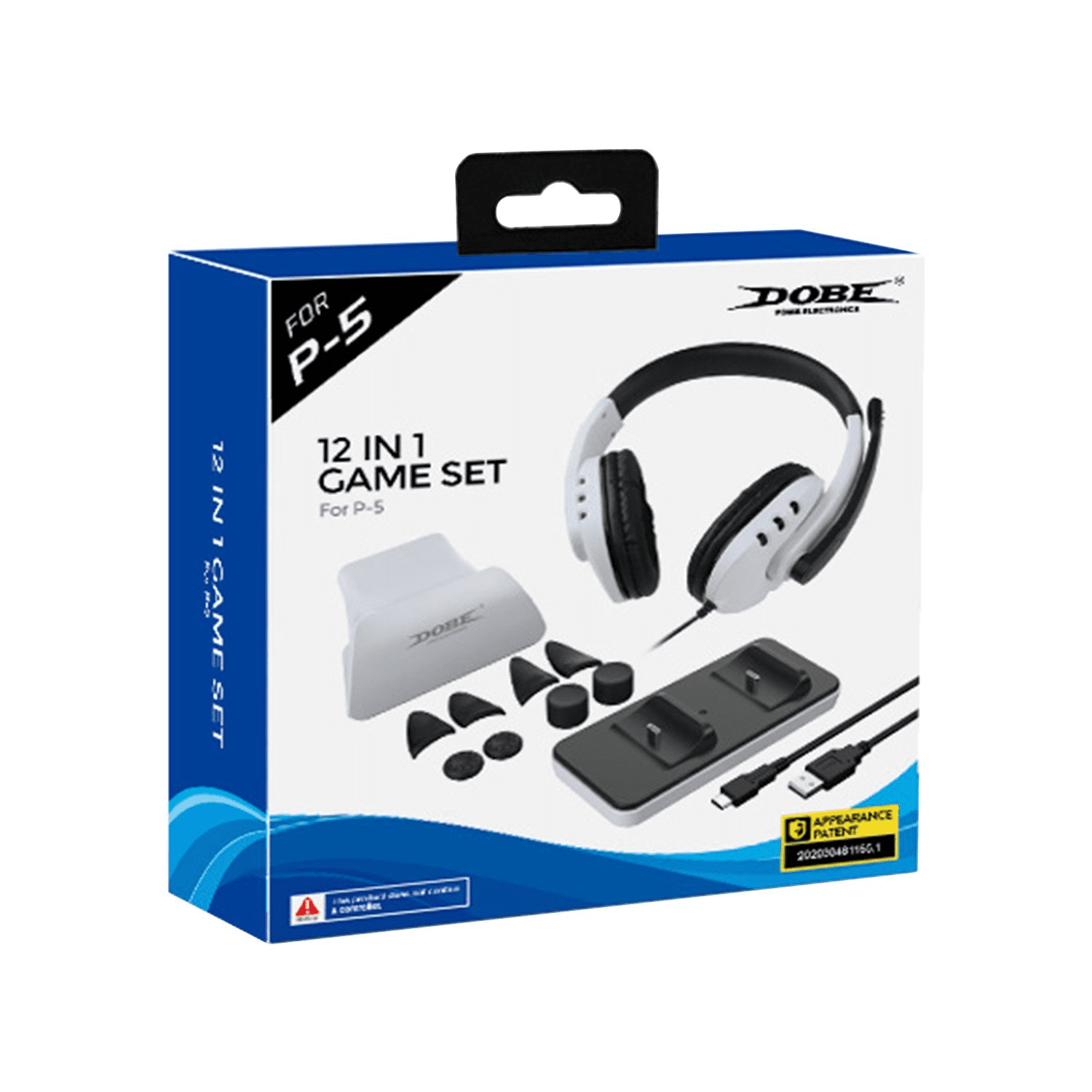 Dobe 12 in 1 Game Pack (Dock, Headset, Mic, Trigger Ext, Grips...) For ...