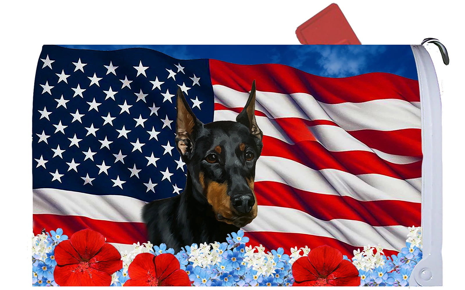 Doberman Black/Tan Cropped - Best of Breed Summer Flowers Dog Breed ...
