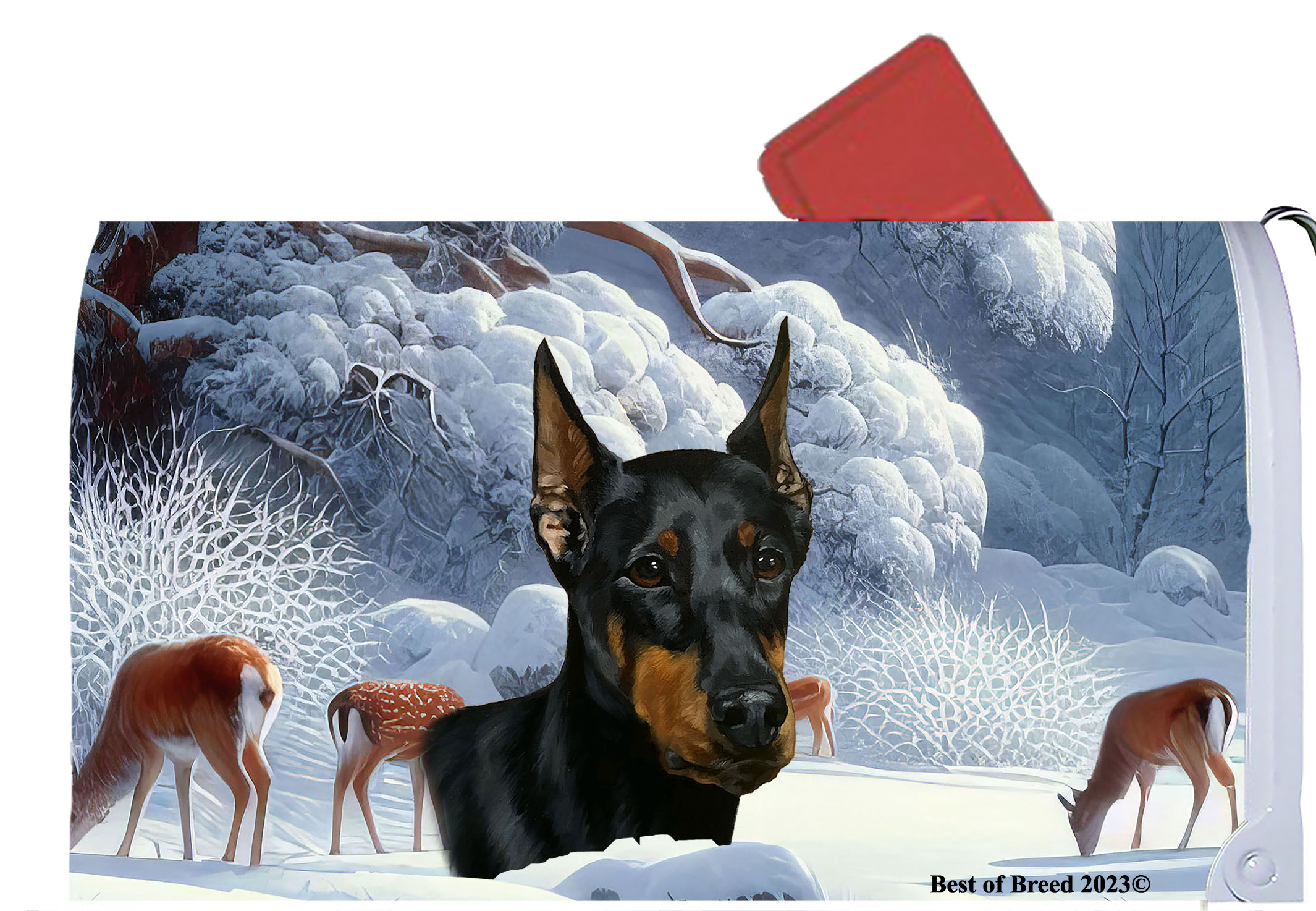 Doberman Black/Tan Cropped - Best of Breed Winter Wonderland Dog Breed ...