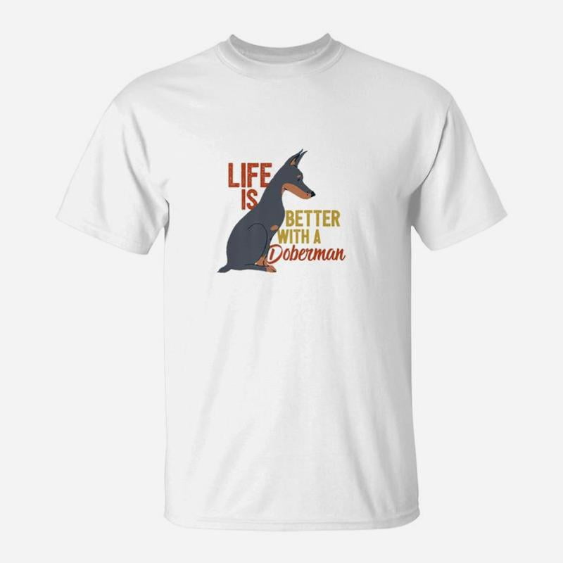 Doberman Dog For Cute Dobie Breed Puppy Lover TShirt - Walmart.com