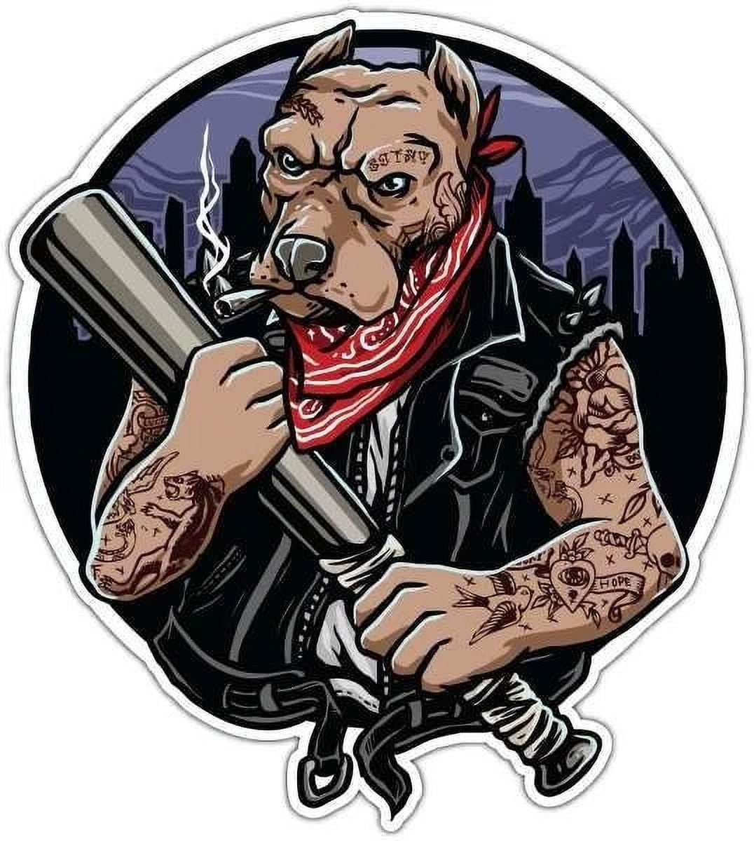 Doberman Dog Gangster Mafia Bandit Car Window Stickerphone Decal Water ...