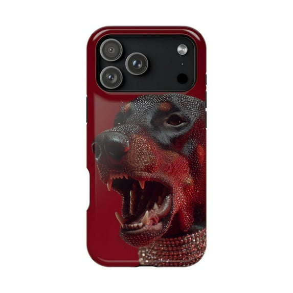 Doberman Dog with a Diamond Collar Graphic Case for iPhone 11,12,13,14 ...