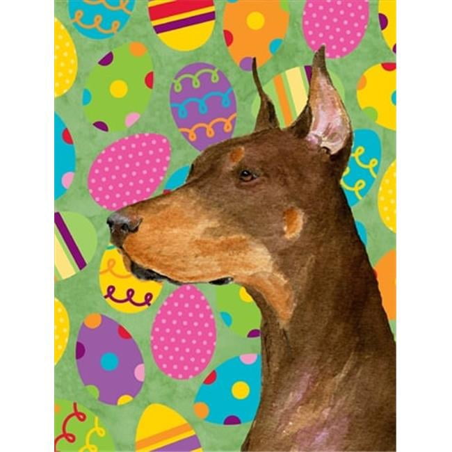 Doberman Easter Eggtravaganza Garden Size Flag - Walmart.com