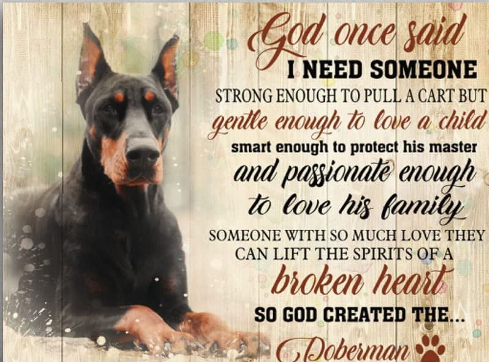 Doberman Jigsaw Puzzles 120 Piece For Adults - I Need Someone So God ...