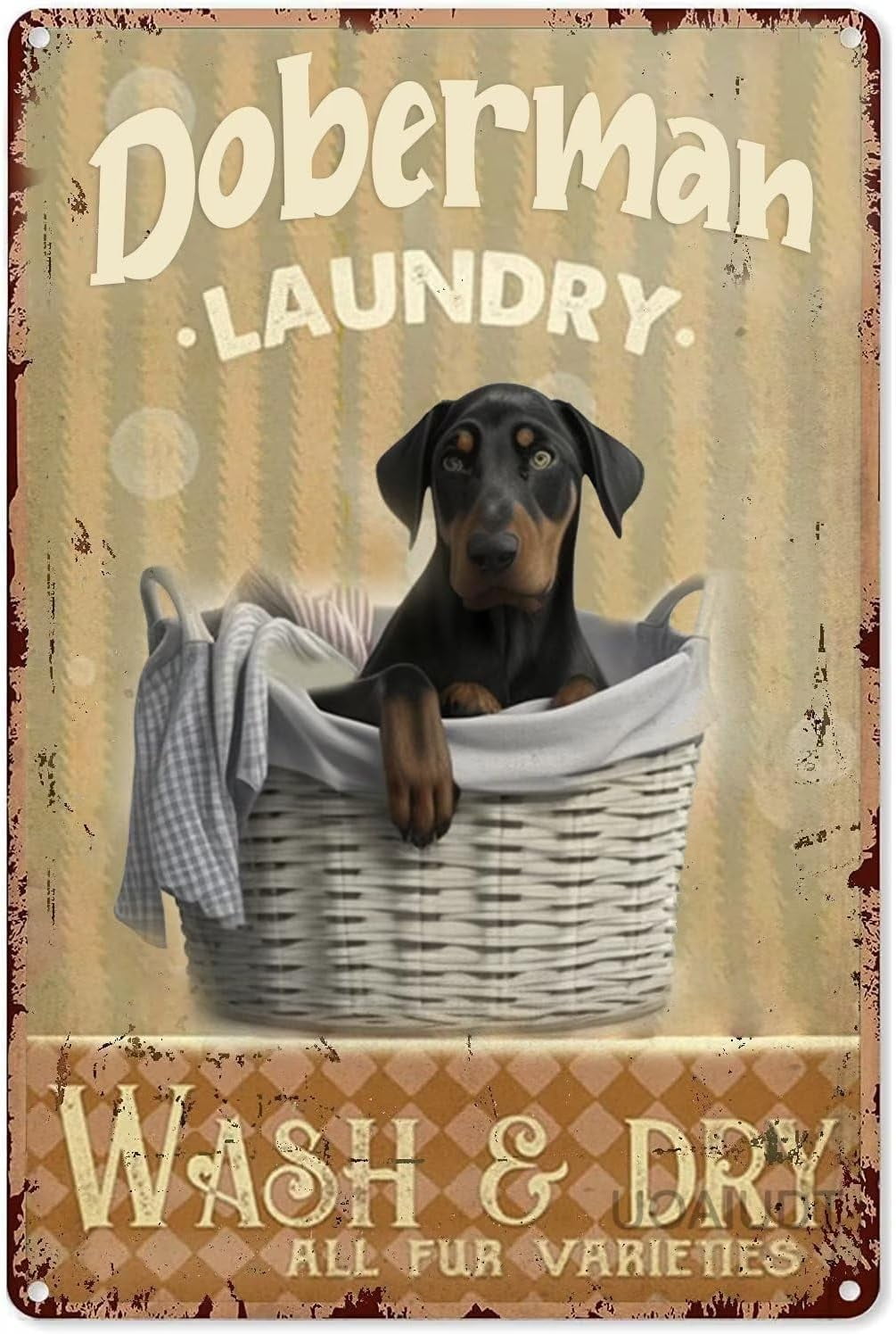 Doberman Laundry 1000 Pieces Wooden Jigsaw Puzzles For Adults- Wash ...