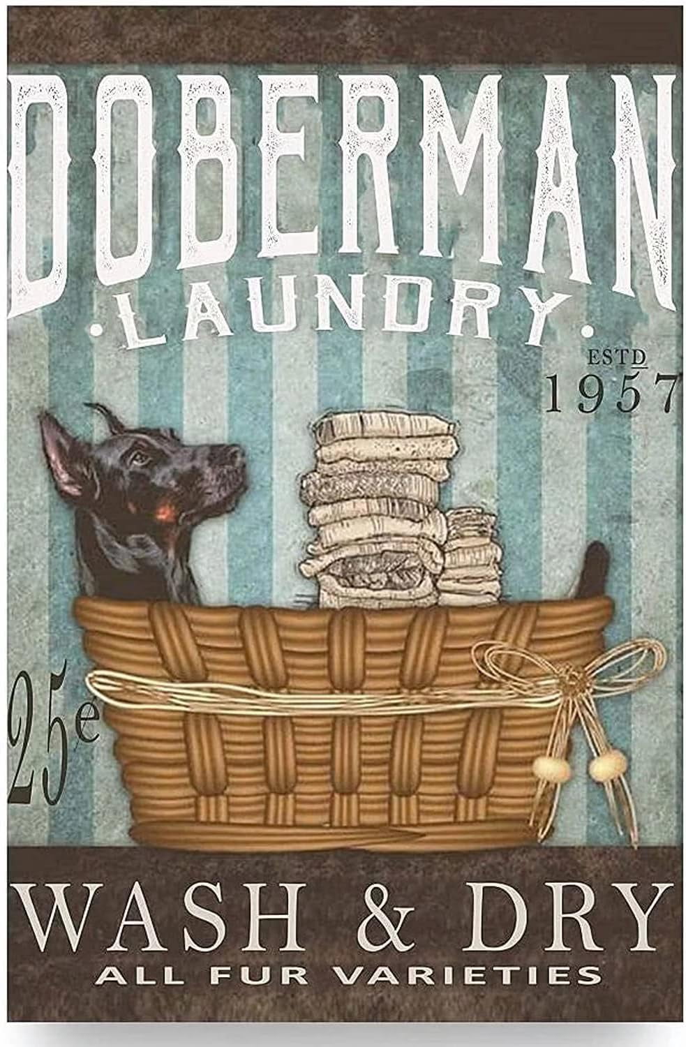 Doberman Laundry Wash & Dry 5D Diamond Painting Kits for Beginners,DIY ...