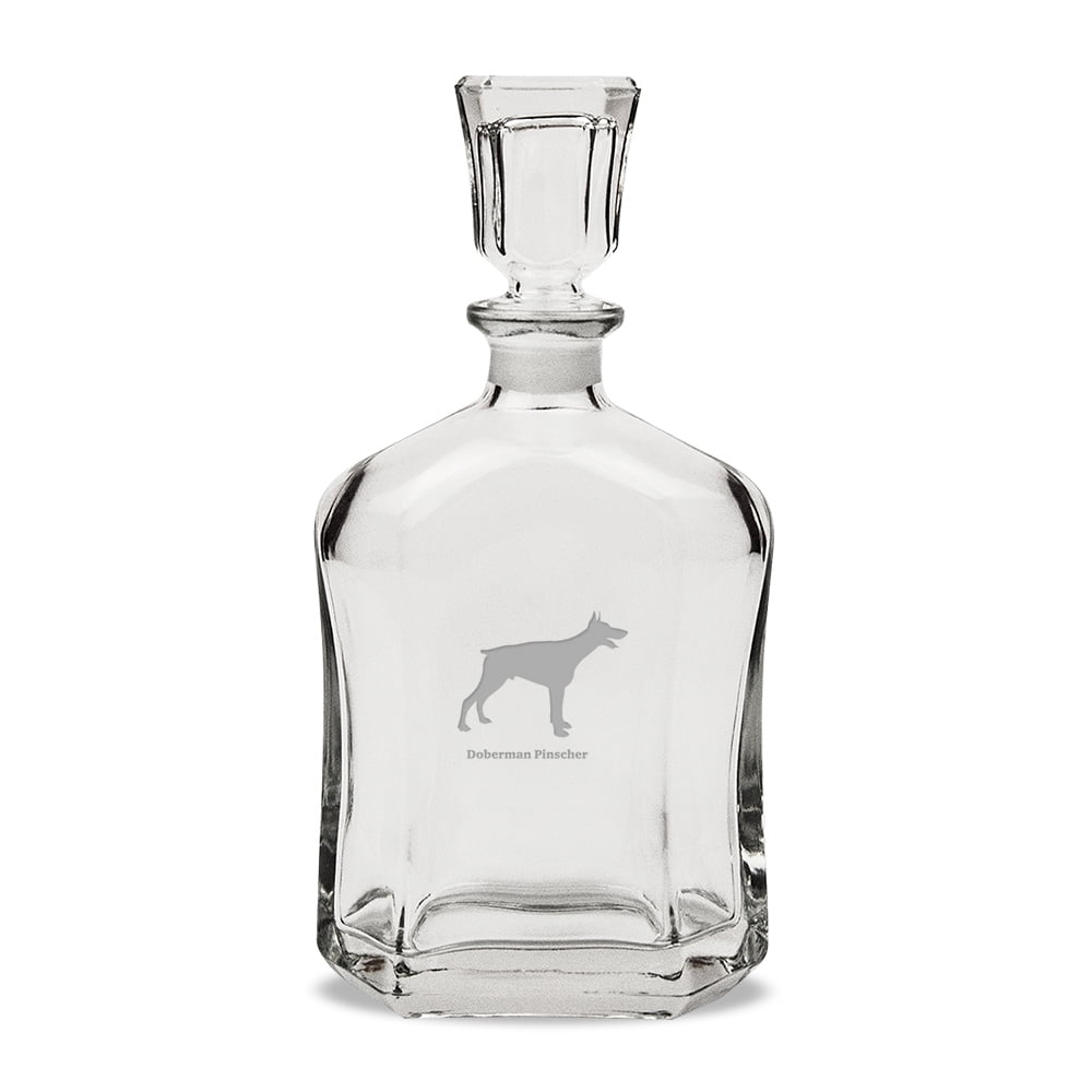 Doberman Pinscher 23.75 oz Classic Whiskey Decanter - Walmart.com