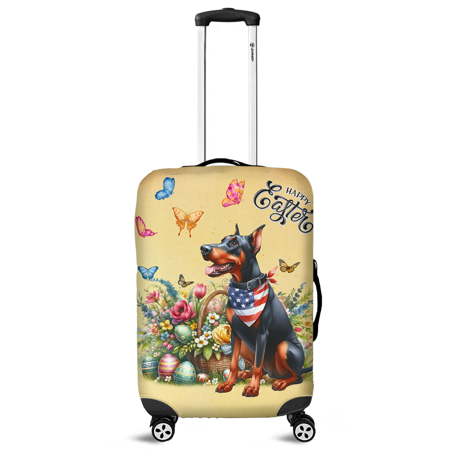 Doberman Pinscher Celebrates Spring and Enjoys a Happy Easter Travel ...