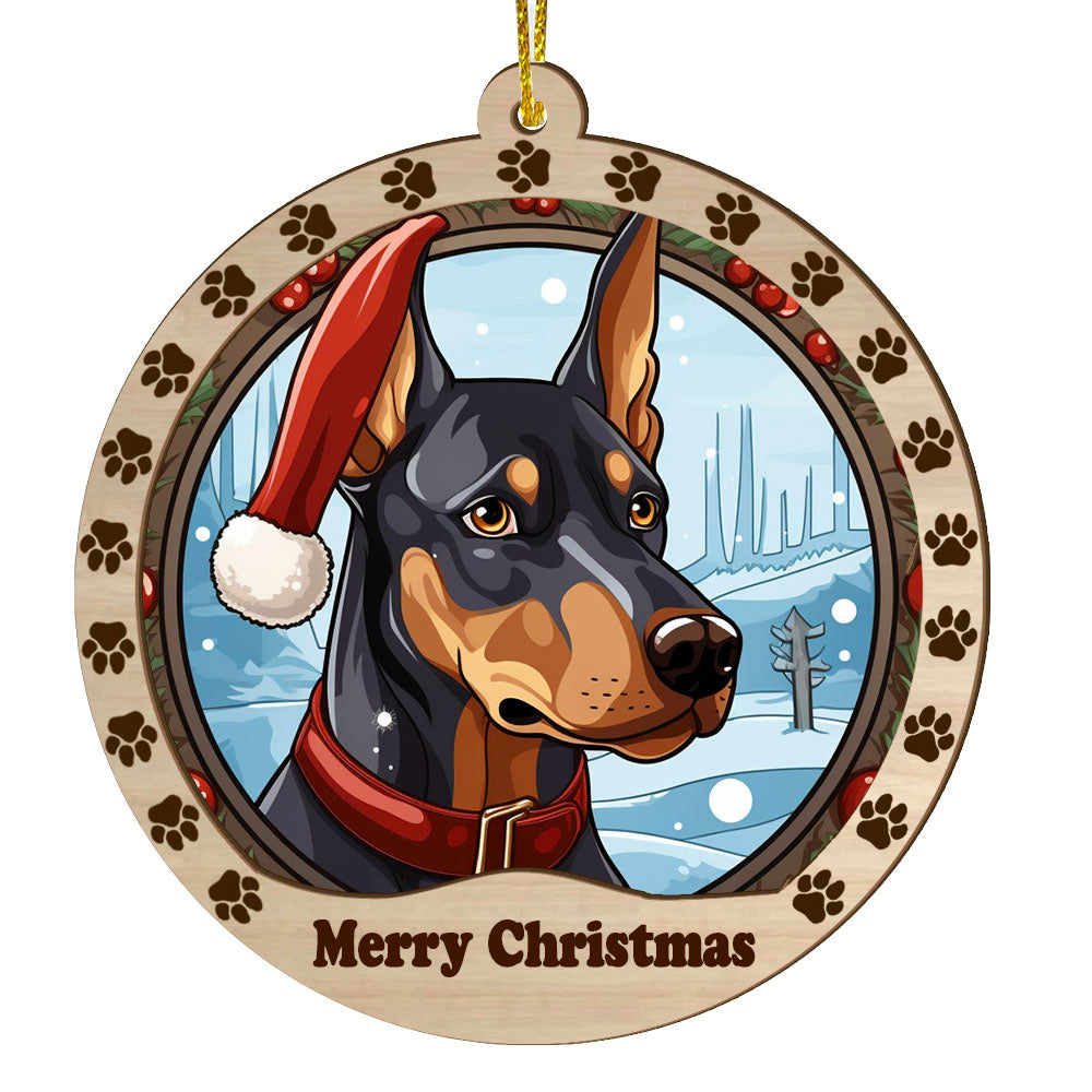 Doberman Pinscher Dog Ornament, Doberman Pinscher Dog Christmas Tree ...