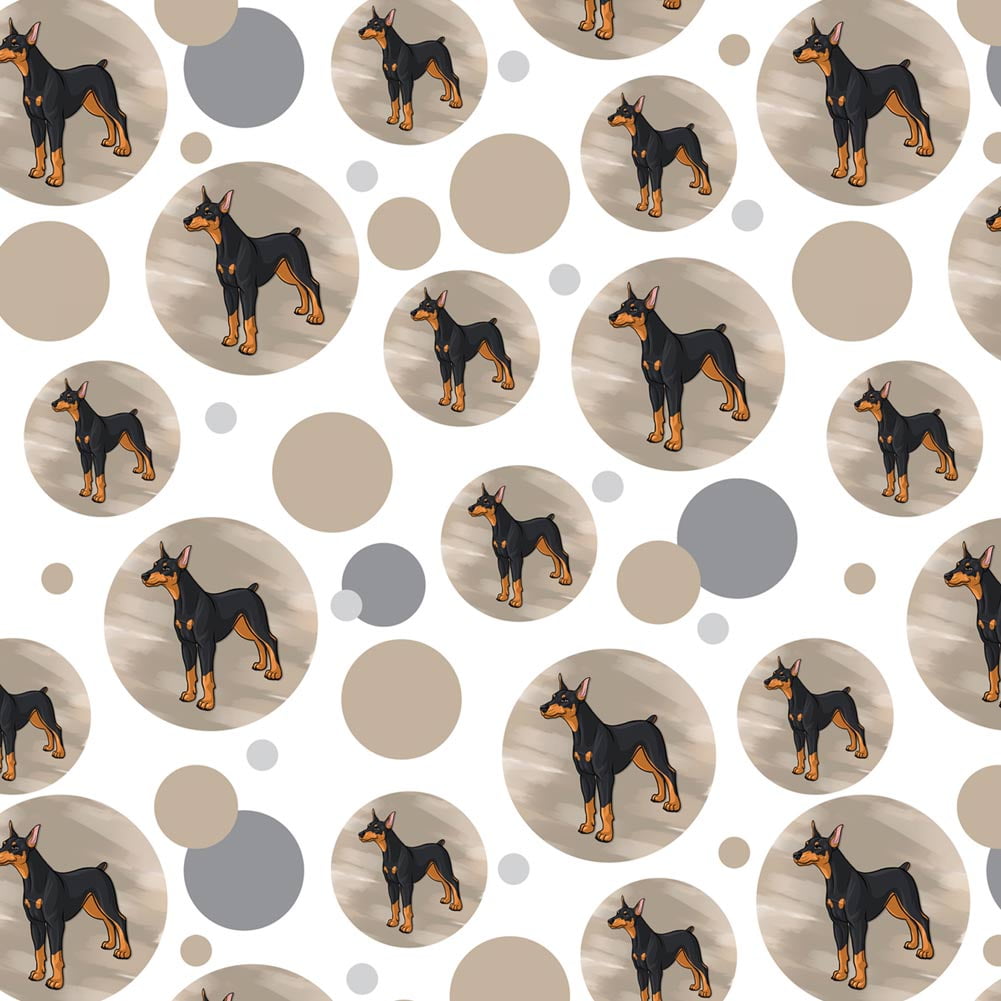 Doberman Pinscher Dog Pet Premium Gift Wrap Wrapping Paper Roll Pattern ...