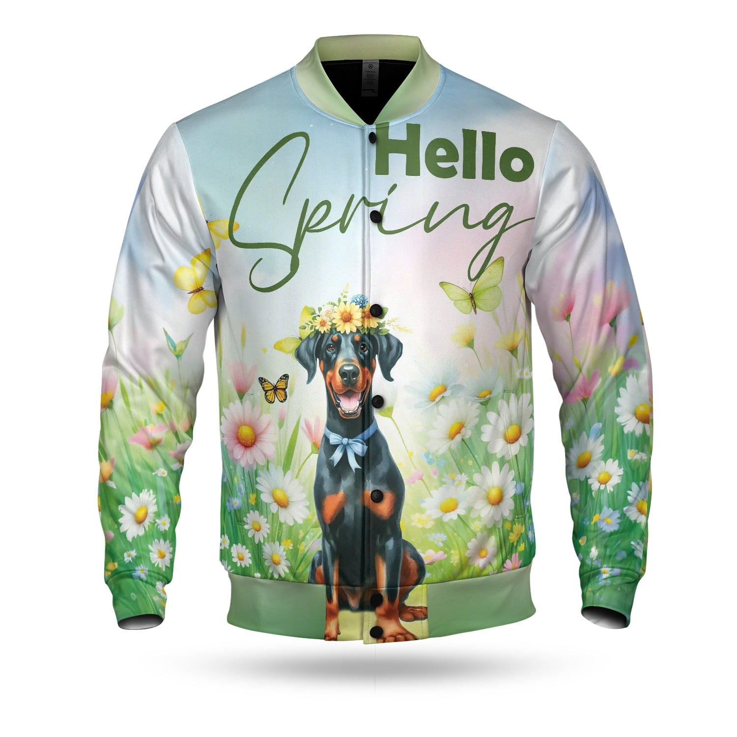 Doberman Pinscher Hello Spring Time Flower Floral Nature All Over Print ...