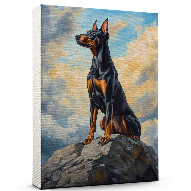 Doberman Pinscher Vintage Dog Climbing Canvas – Artistic Sports ...