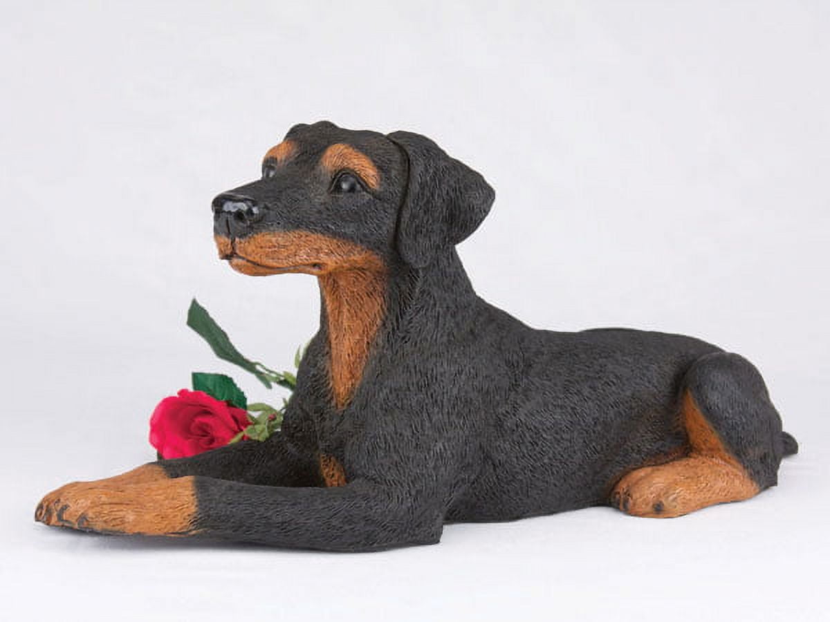 Doberman pinscher Ears Down Black Cremation Pet Urn for a Dog Memorial ...