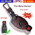 Dobrev 3 Buttons Genuine Leather Smart Key Case Rubber Cover Skin Fob ...