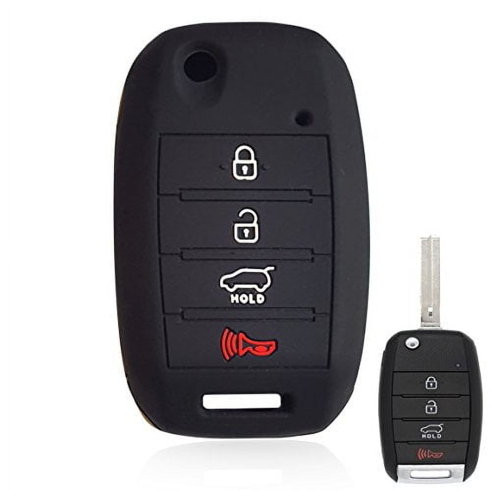 Dobrev 4 Buttons Silicone Case Protector Key Fob Cover Smart Car Remote ...