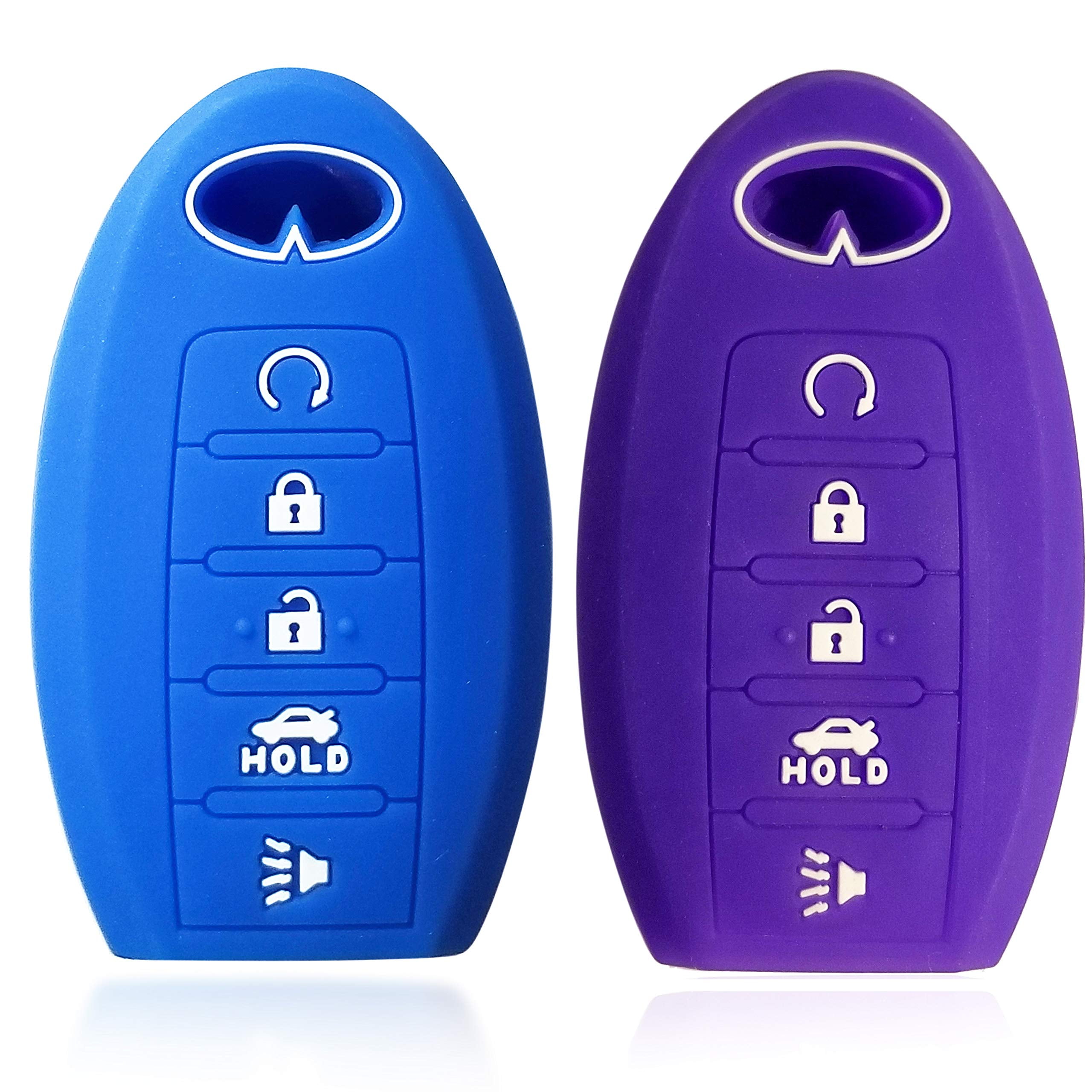 Dobrev 5 Buttons Silicone Case Protector Key Fob Cover Smart Car Remote ...