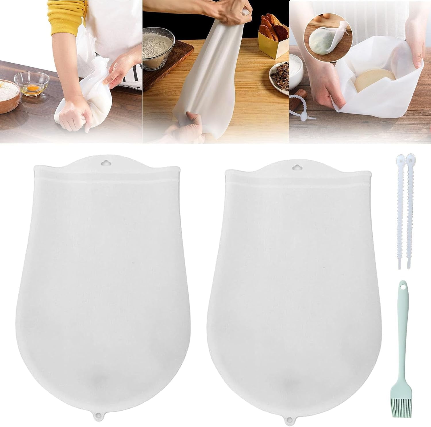 Dobrovolskyichef Dough Kneading Gadget, Silicone Kneading Dough Bag ...