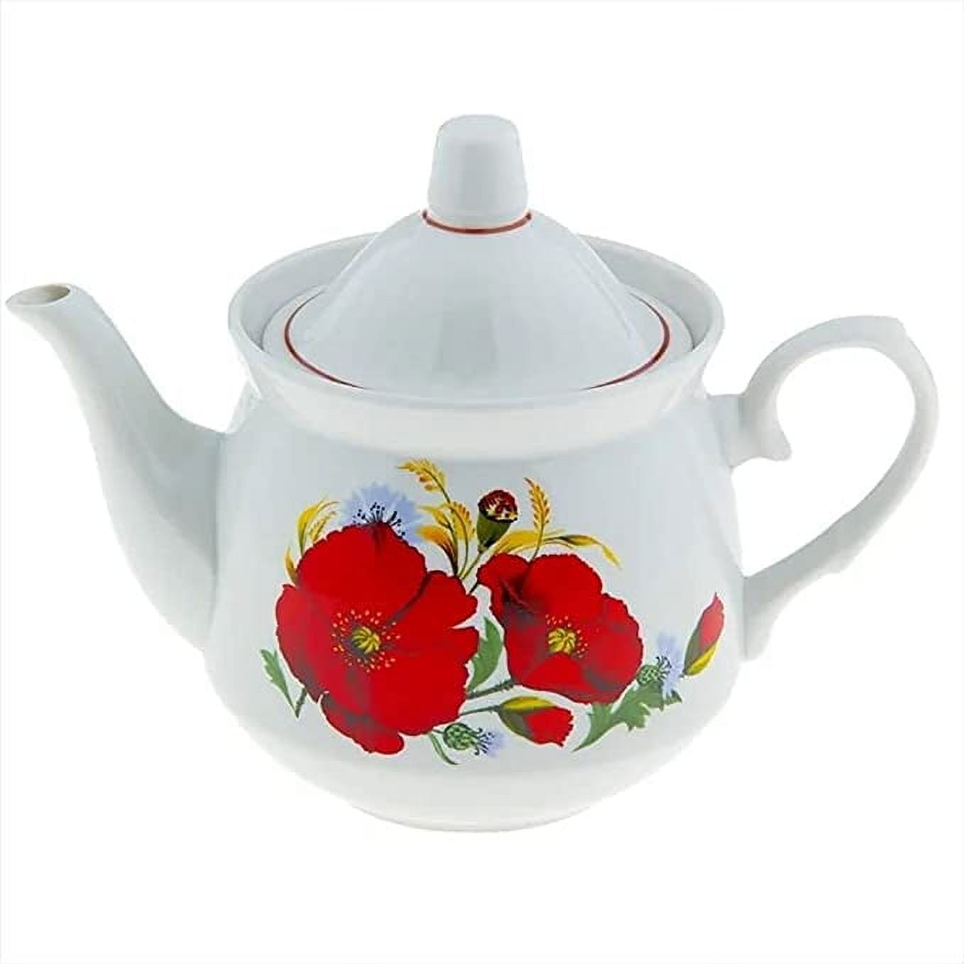 Dobrush DB9-0616 550 ml Fine Porcelain Teapot "Red poppies" EA ...