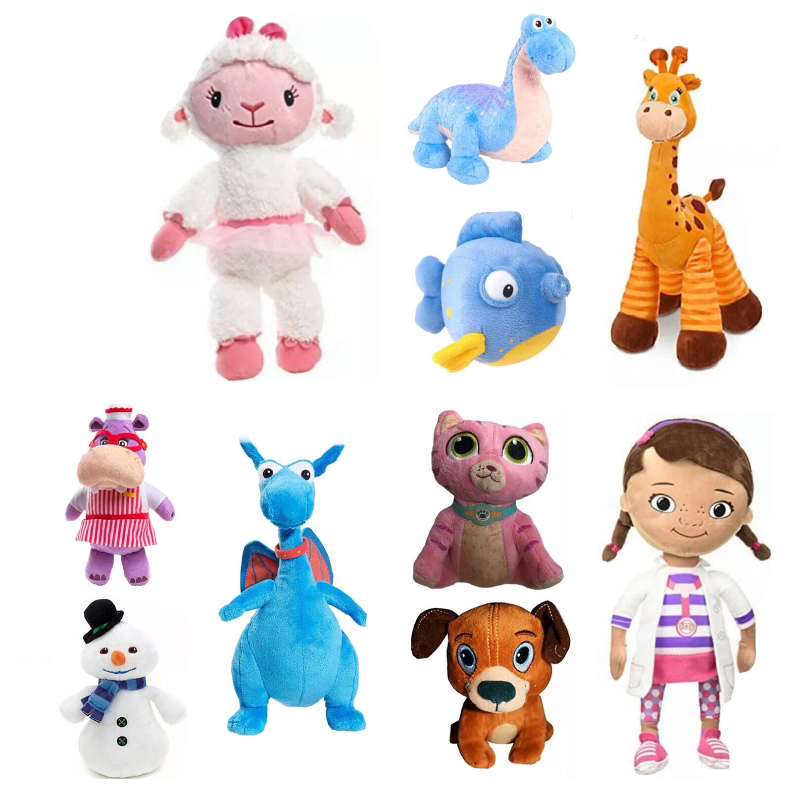 Doc 10pc Plush Stuffy Hallie Chilly Gabby Bronty Findo Whispers Lambie ...