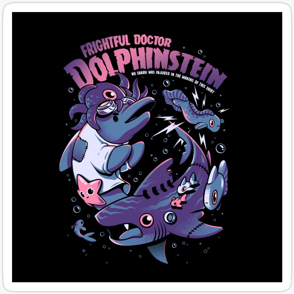 Doc Dolphinstein Sticker Phone Decal Water Bottle Stickers Car Decals ...