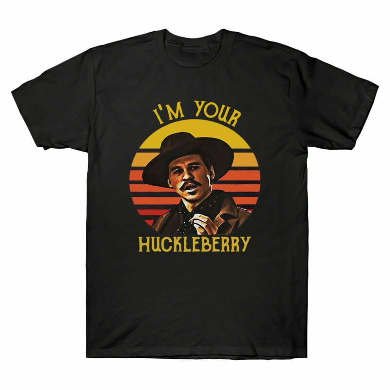 Doc Holliday I¡¯m Your Huckleberry Vintage Men's T Shirt Cotton Black ...