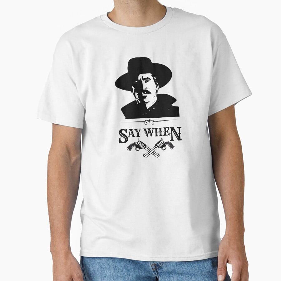 Doc Holliday Say When Sticker Holiday Festive Graphic Art Print Unisex ...