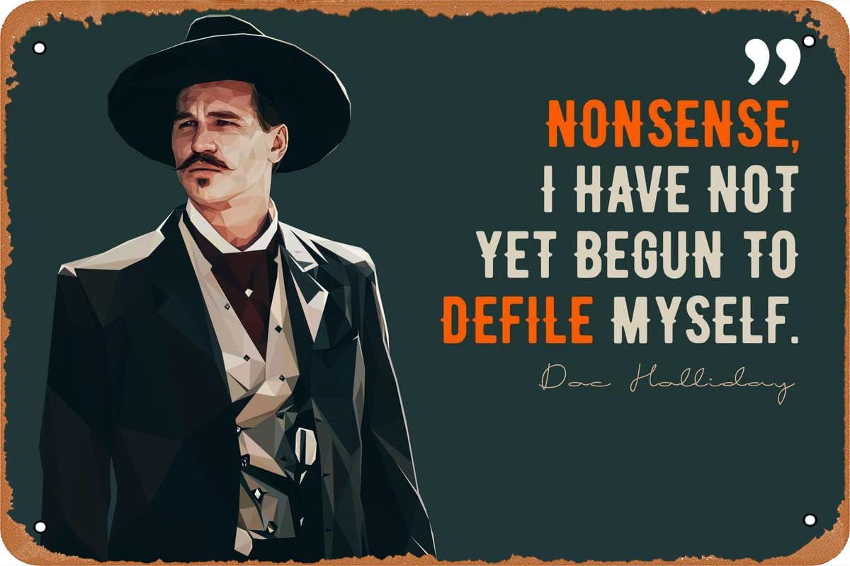 Doc Holliday Tombstone Movie Poster Retro Metal Sign Vintage Tin Sign ...