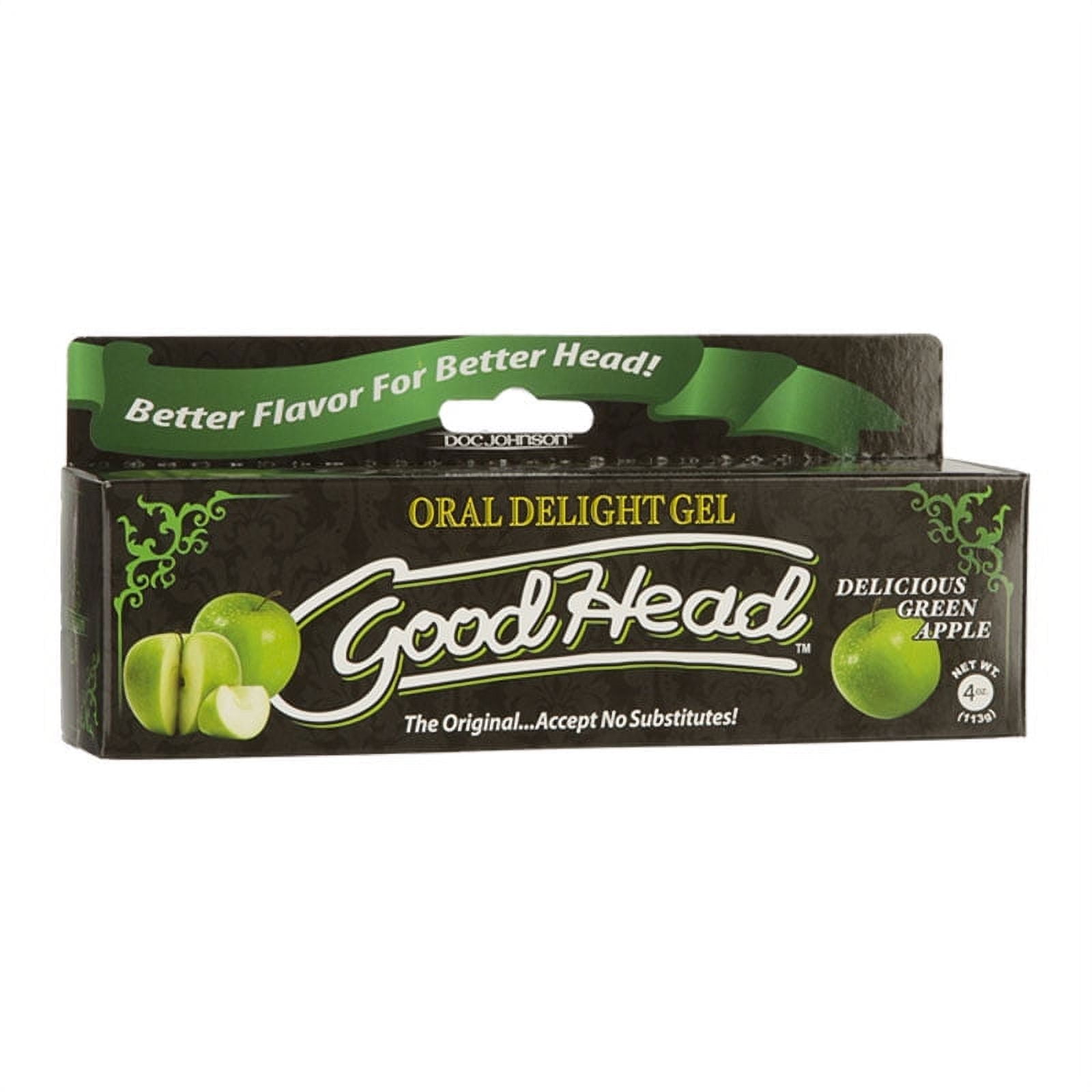 Doc Johnson GoodHead Oral Delight Gel, Green Apple Flavored, Edible ...