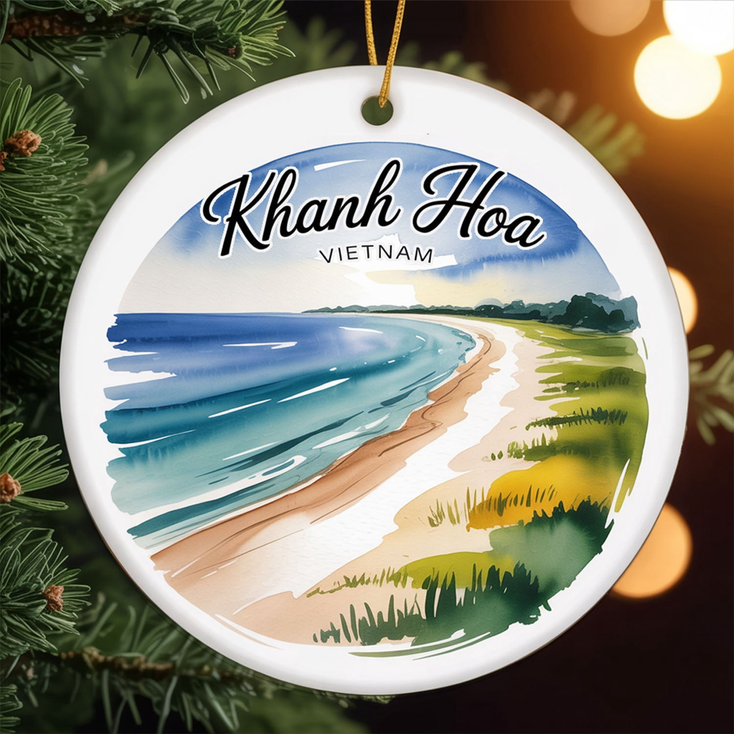 Doc Let Beach – Nha Trang, Khanh Hoa Christmas Ornament Travel Ceramic ...