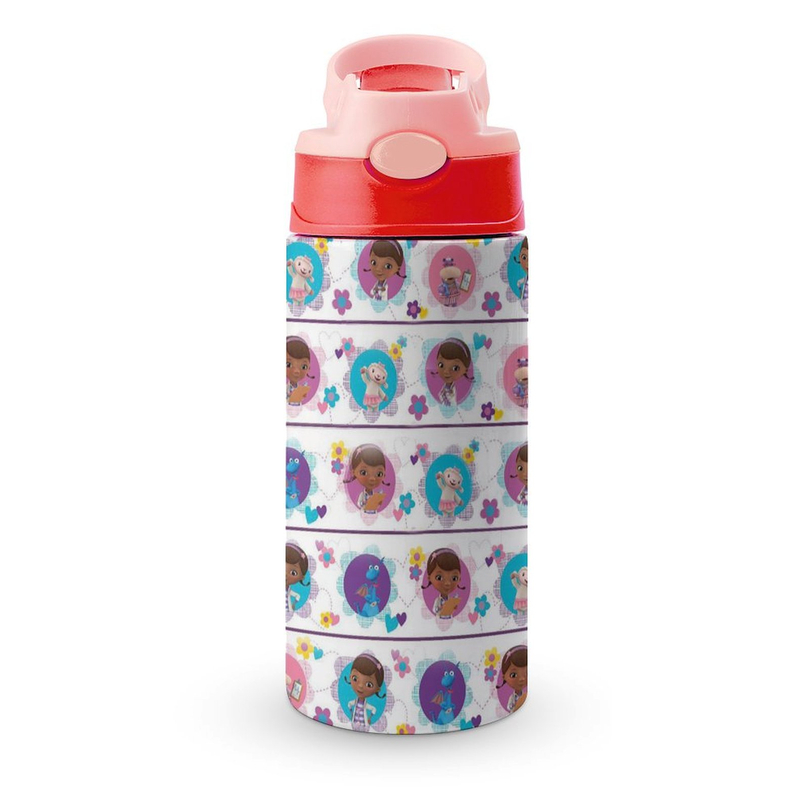 Doc Mc-Stuffins Water Bottle with Straw Vacuum Insulated Stainless ...