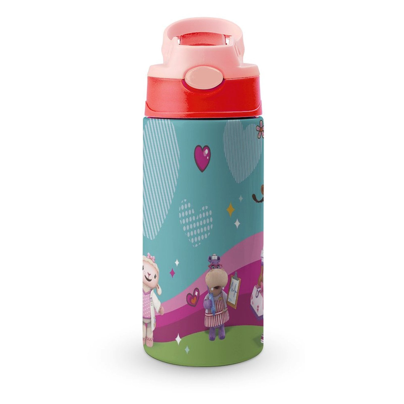 Doc Mc-Stuffins Water Bottle with Straw Vacuum Insulated Stainless ...