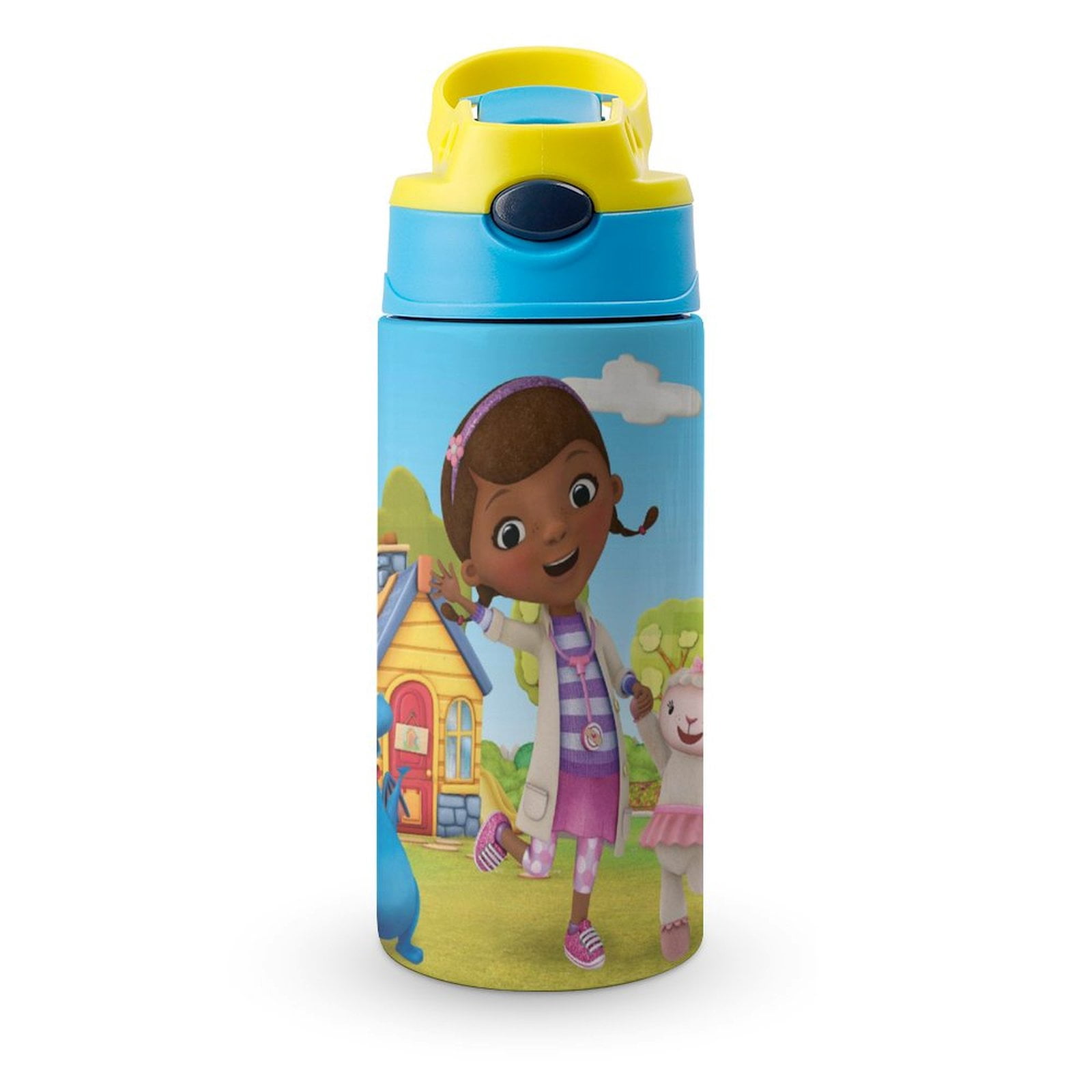 Doc Mc-Stuffins Water Bottle with Straw Vacuum Insulated Stainless ...
