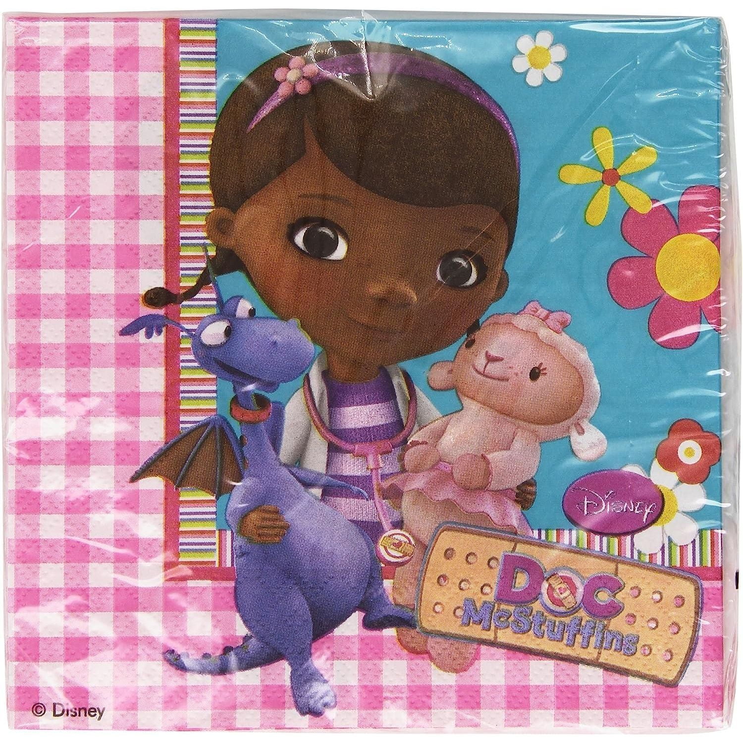 Doc McStuffins 2 Ply Paper Napkins, 13in x 13in, Pack of 20, Birthday ...