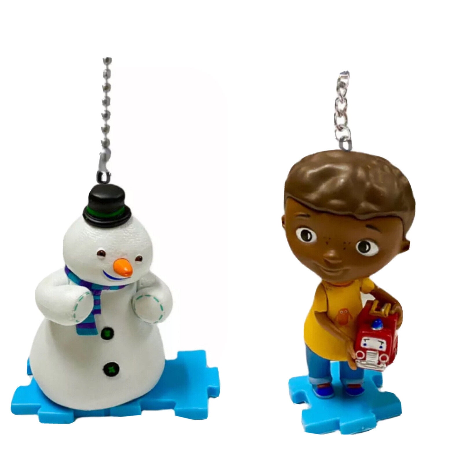 Doc McStuffins Chilly Snowman & Donny Fan Lamp Light Pull Chain Figure ...