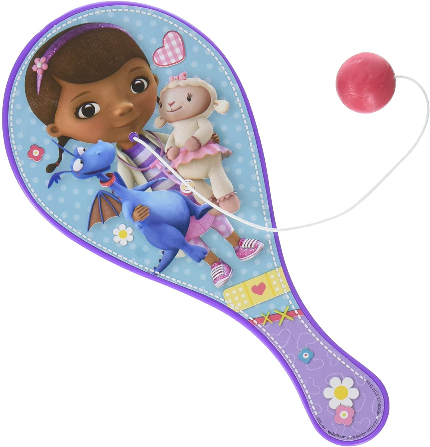 Doc McStuffins Disney Birthday Party Favor Paddle Ball - Walmart.com