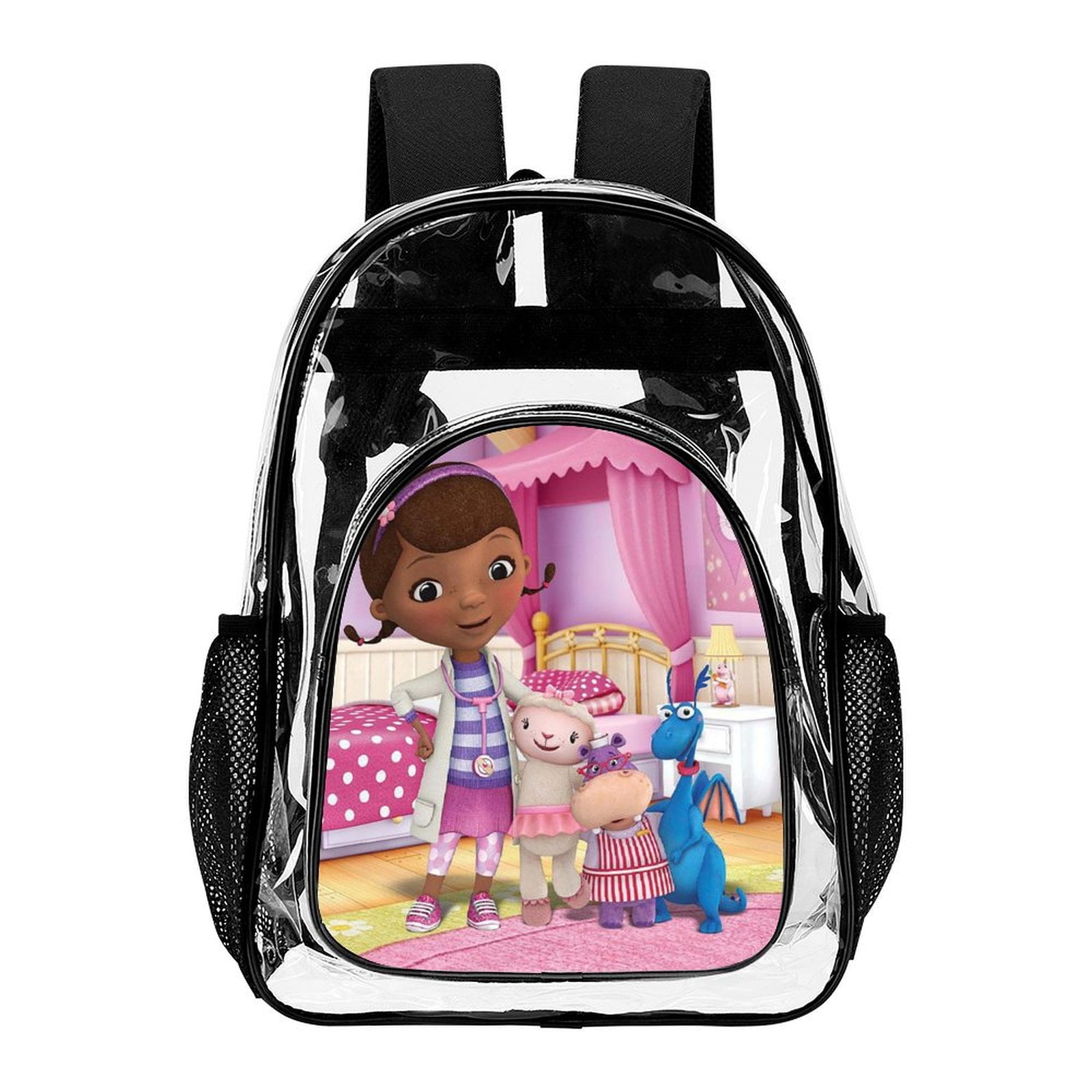 Doc McStuffins Lightweight Fashionable Transparent Backpack Mesh Bag ...