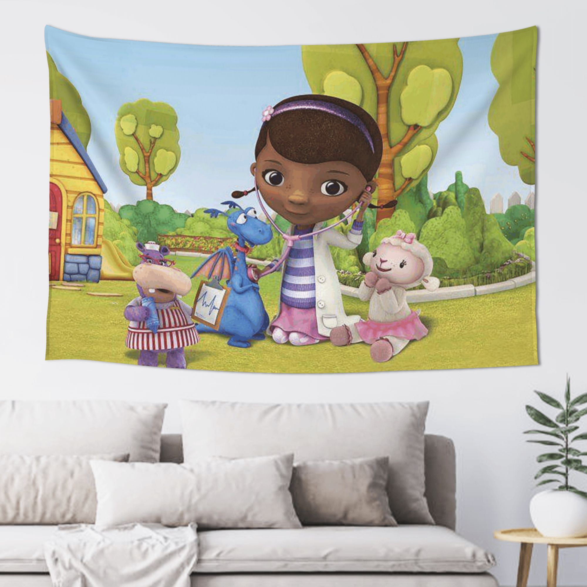 Doc McStuffins Wall Tapestry Poster for Bedroom Aesthetics Room Decor Flag Wall Hanging for Teen ...