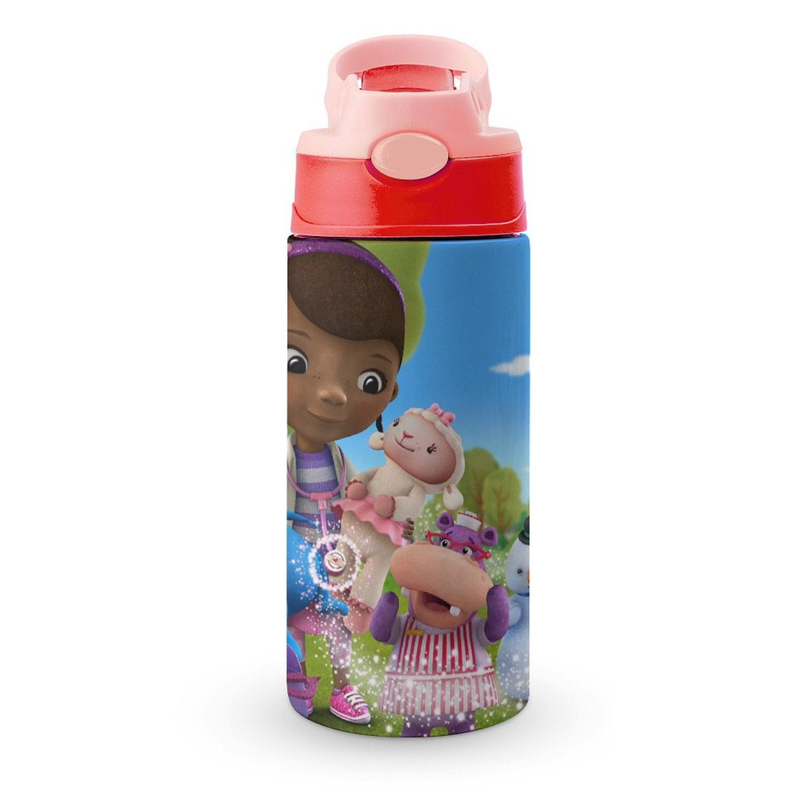 Doc McStuffins Water Bottle with Straw Vacuum Insulated Stainless Steel ...