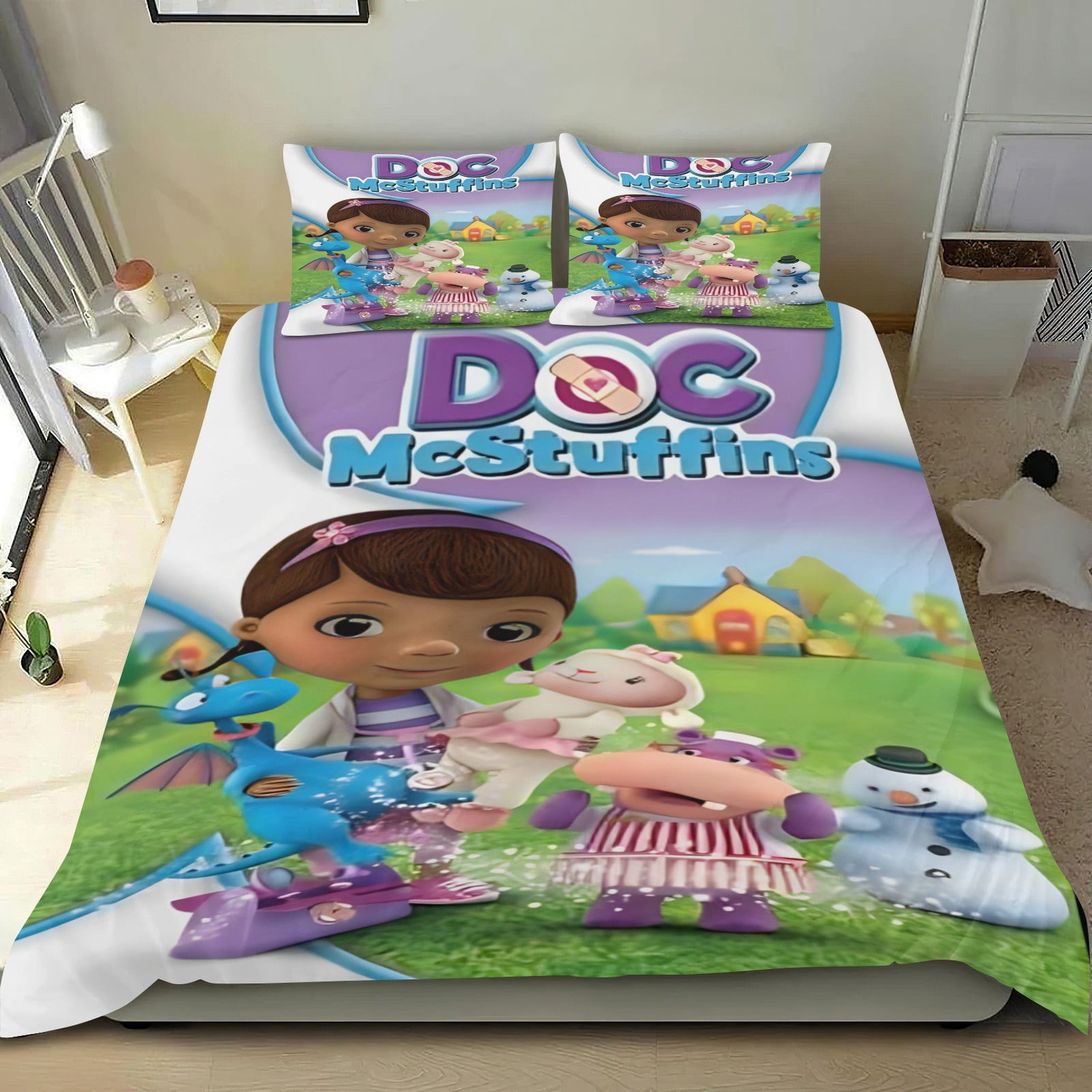 Doc McStuffins thin bedding set has an iconic print, Perfect for fans ...