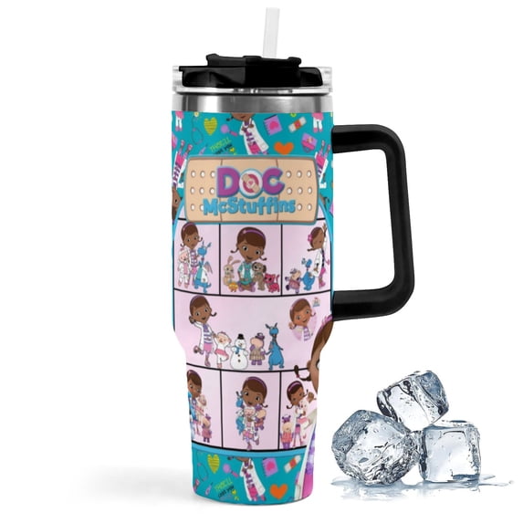Doc Mcstuffins 40oz StrawSip Double-Wall Insulated Stainless Steel ...