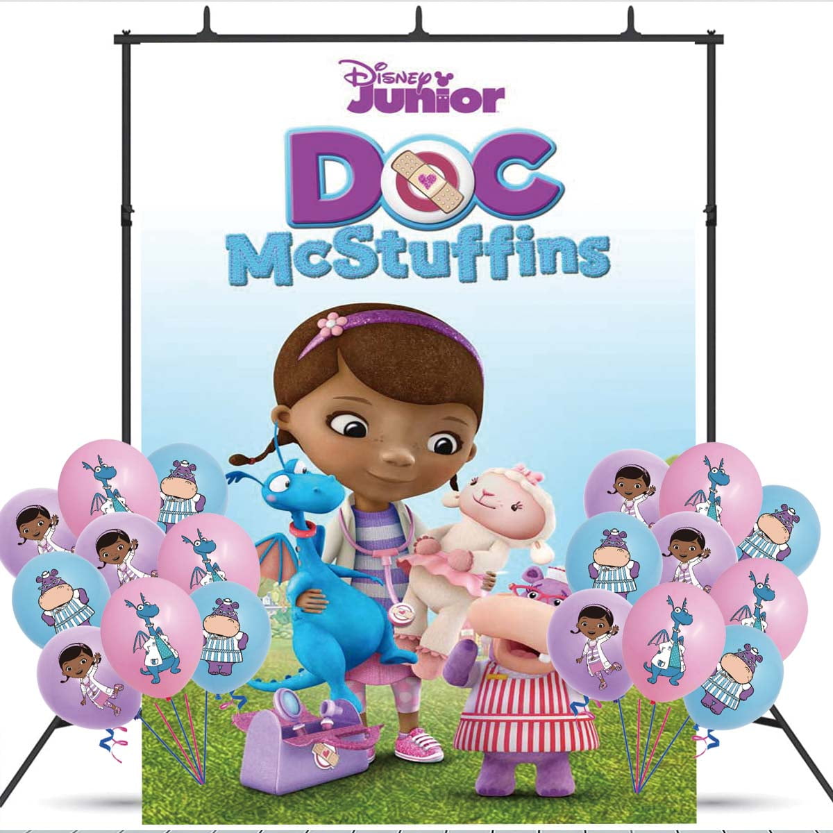 Doc Mcstuffins Backdrop Banner Balloons Party Decorations Supplies ...