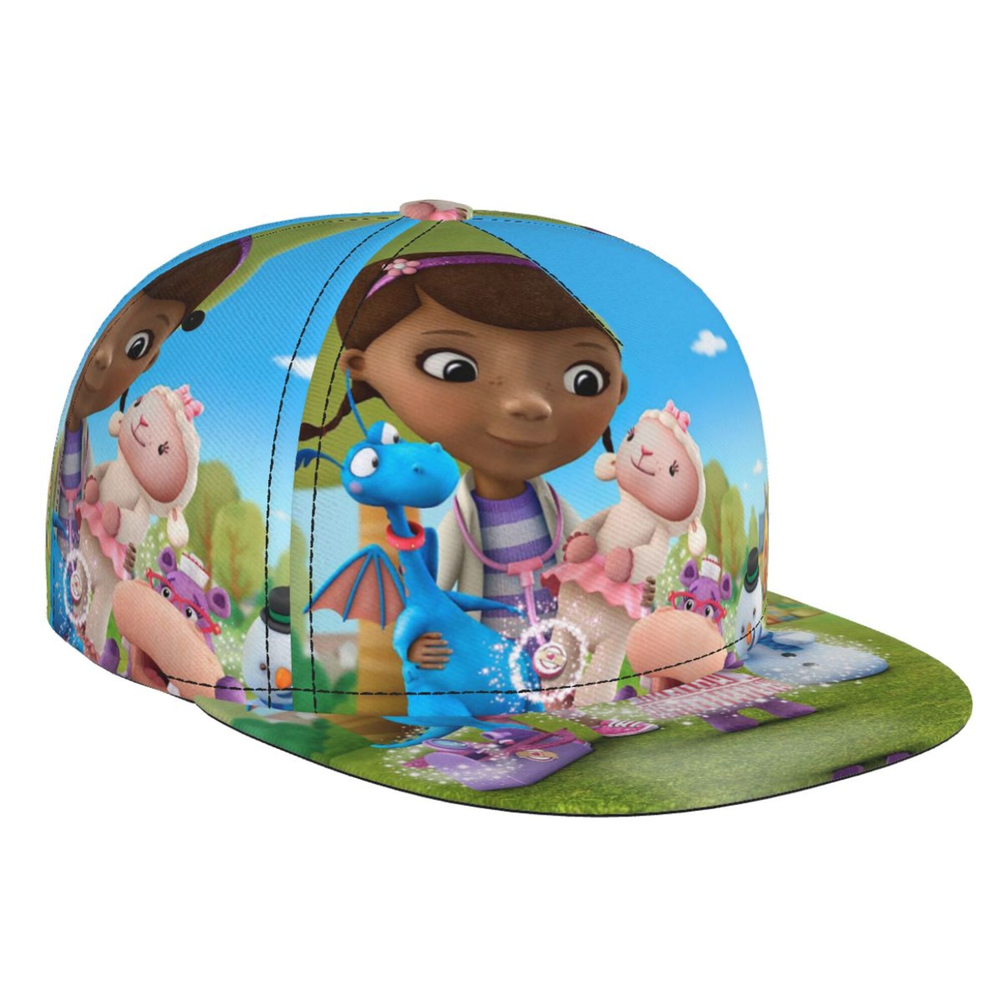 Doc Mcstuffins Flat Brim Bill Baseball Cap Adjustable Hat Hip Hop Caps ...