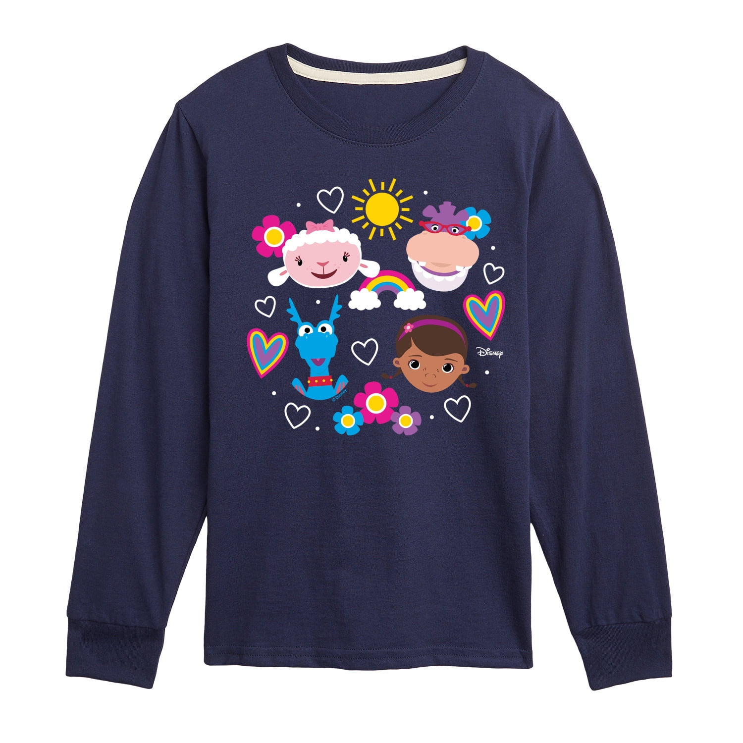 Doc Mcstuffins - Grid - Youth Boys Long Sleeve Graphic T-Shirt ...
