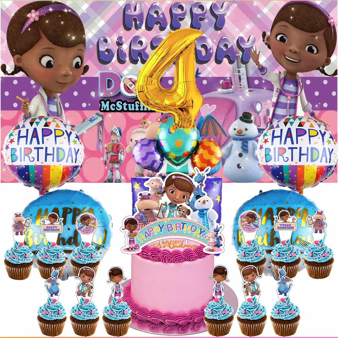 Doc Mcstuffins Party Supplies Decor 4th Kit Balloons Birthday Cake ...